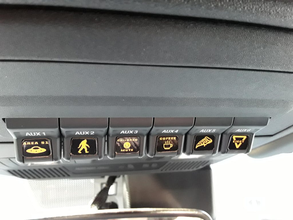 Printed Series Auxiliary Switch Labels (Upfitter) - 2021+ Bronco / F-1 ...