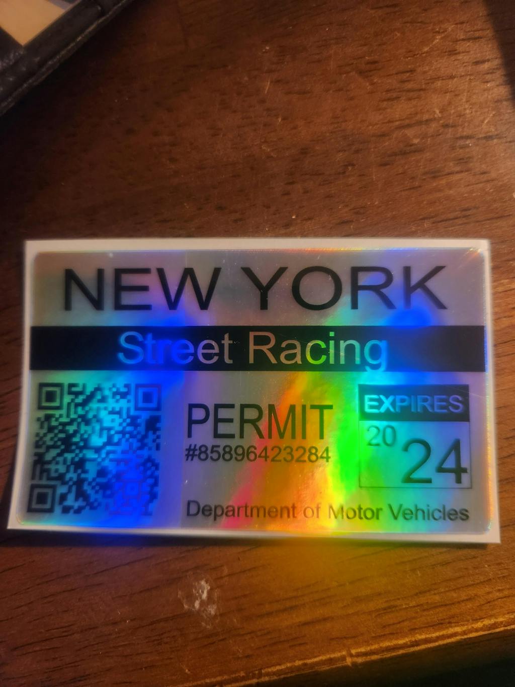 Street Racing Permit Sticker 3.5" - All States | StickerFab