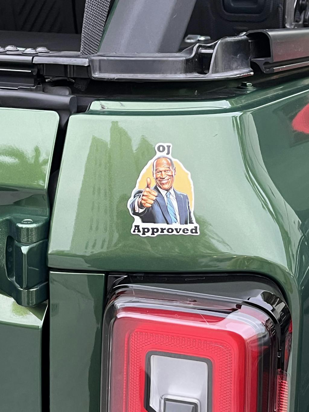 OJ Approved Sticker - 2021+ Bronco | StickerFab