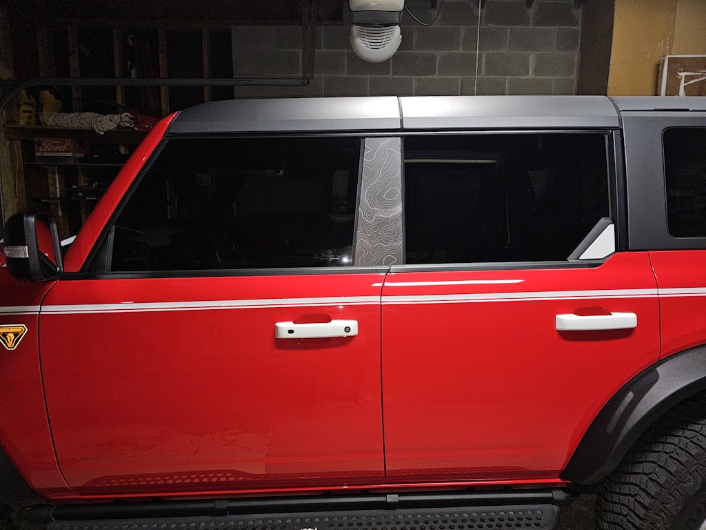 2021+ Bronco Topo B Pillar Protection Kit (Printed Series) | StickerFab