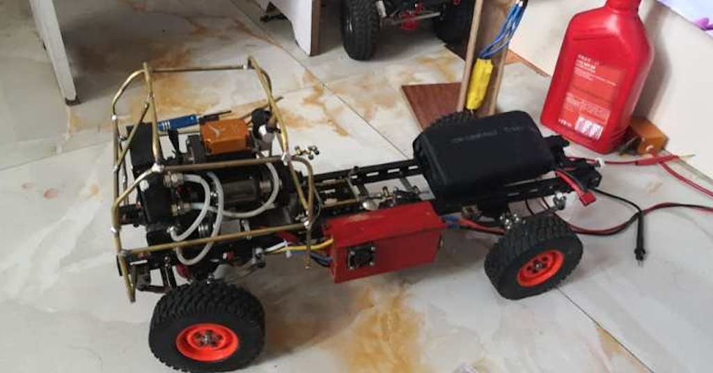 4 Stroke RC Engine Gasoline Engine Model Kit for RC Car Boat Airplane ...