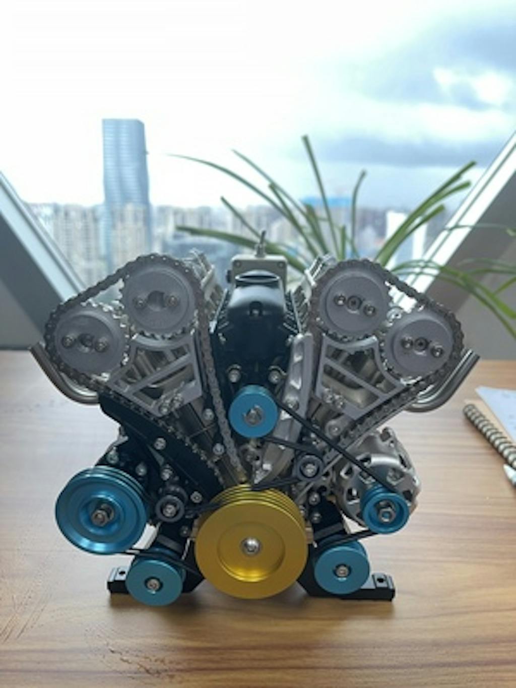 Teching V8 Mechanical Metal Assembly DIY Car Engine Model Kit 500+Pcs ...