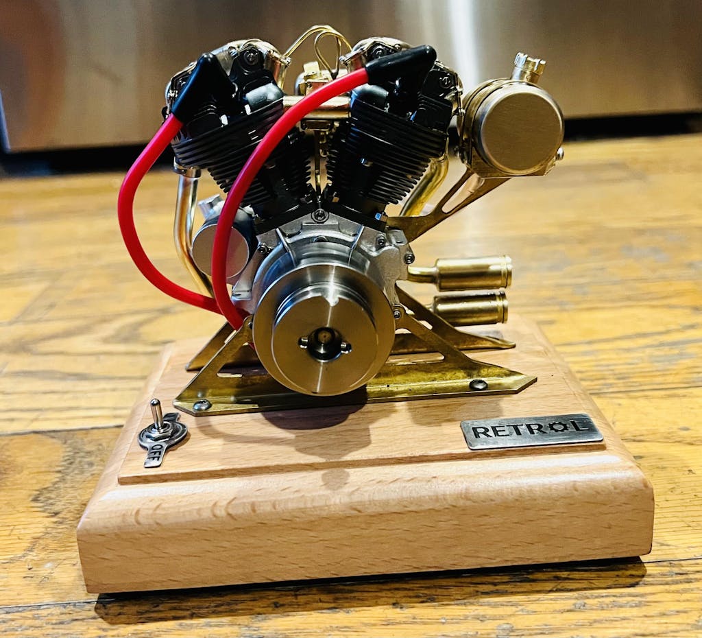 RETROL R29 4.2CC Miniature V-Twin Engine Motor OHV for Mini Chopper ...