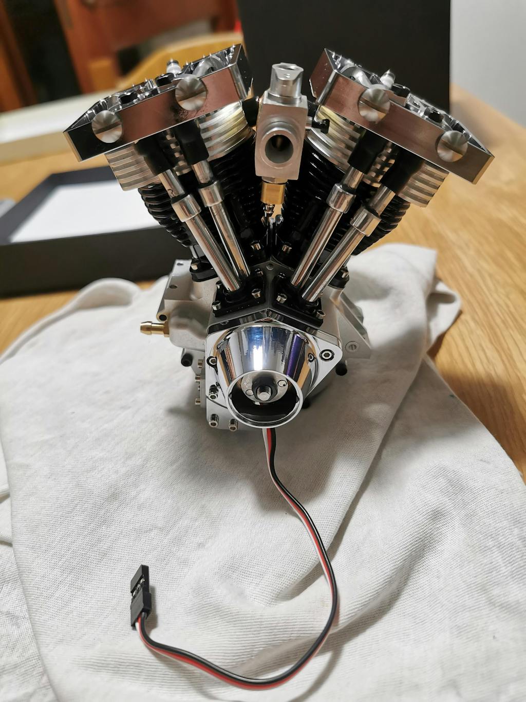 CISON FG-VT157 15.7cc Miniature V-Twin Motorcycle Engine OHV 4 Stroke ...