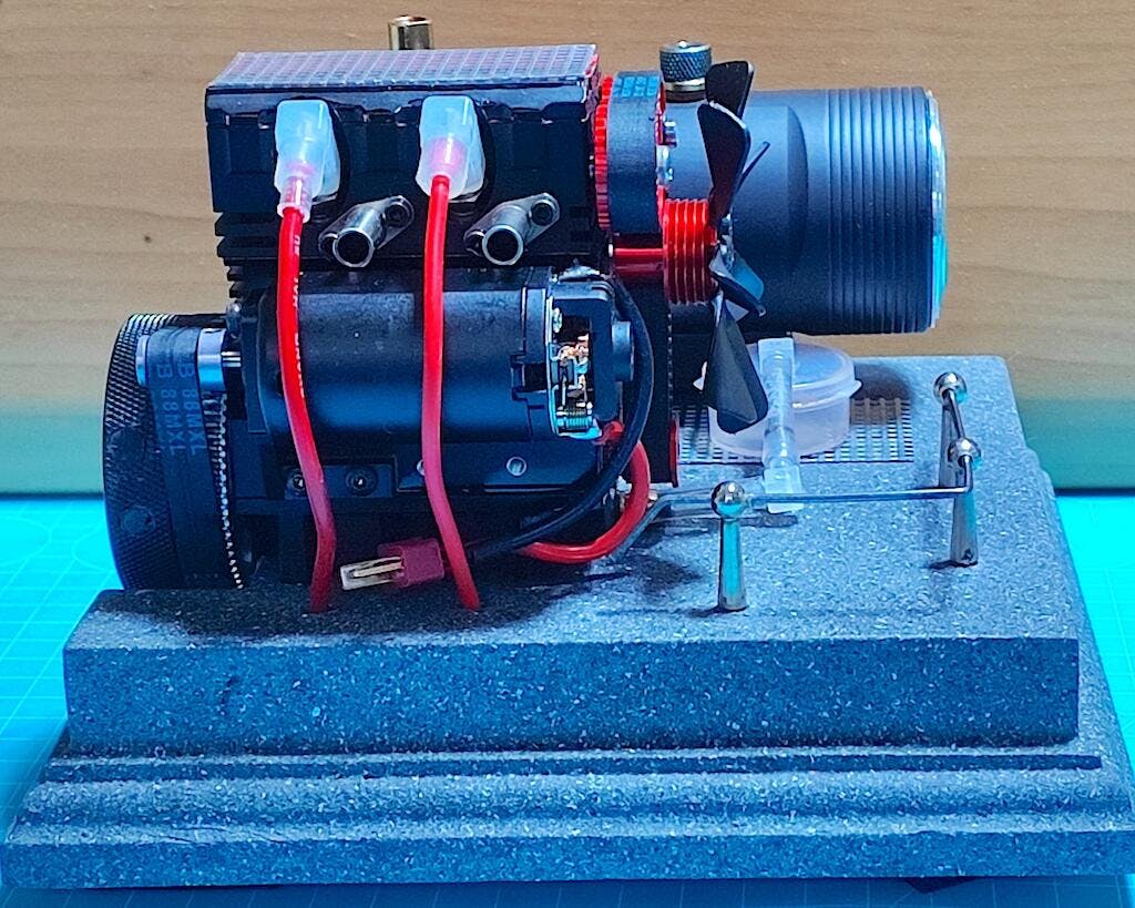 SEMTO ENGINE ST-NF2 DIY Build a Nitro 4 Stroke 2 Cylinder Engine Kit ...