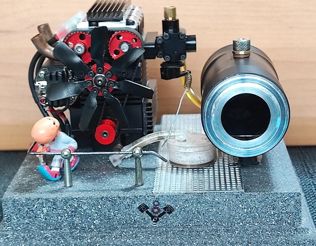 SEMTO ENGINE ST-NF2 DIY Build a Nitro 4 Stroke 2 Cylinder Engine Kit ...