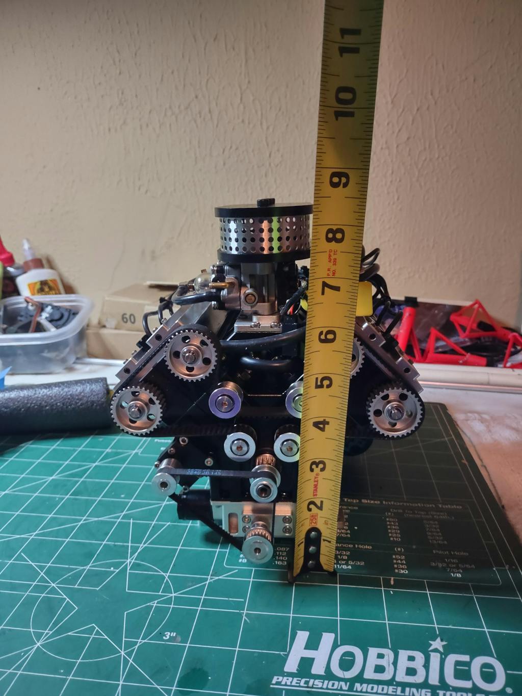 ENJOMOR V8 78CC GS-V8 Working Scale Model Engine Gas DOHC 4 Stroke ...