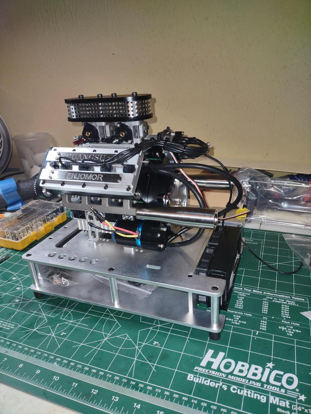 ENJOMOR V8 78CC GS-V8 Working Scale Model Engine Gas DOHC 4 Stroke ...