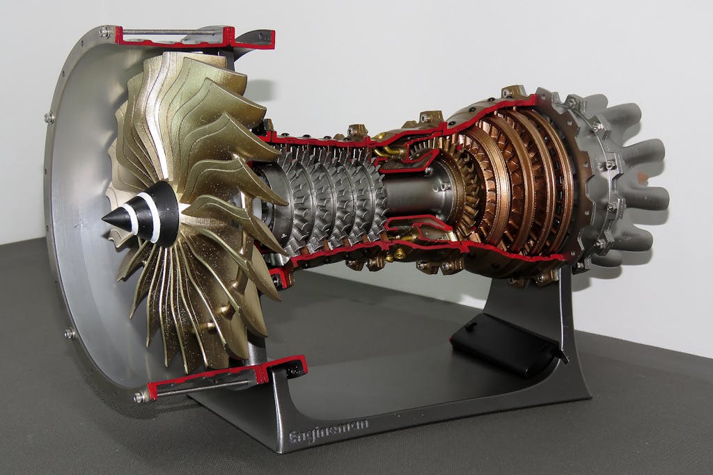 Jet Aircraft Turbofan Engine Kits STEM Plastic Hobby 1/20 Scale Model ...