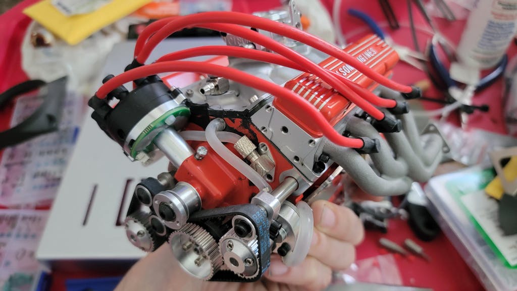 Cison V8 Engine Kits V8-440 with Metal Base Full Set 44cc - Stirlingkit