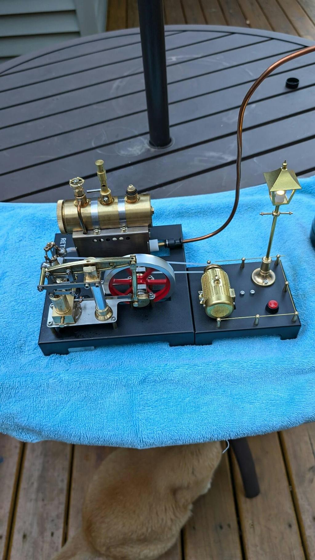 RETROL DIY Steam Beam Engine Model with Boiler & Centrifugal Flyball ...