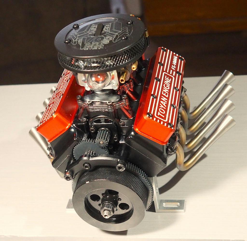 TOYAN FS-V800WGPC 1/10 Mini V8 Engine Model Building kits Run on Gas ...
