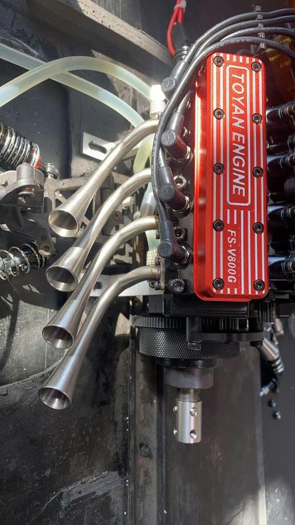 TOYAN FS-V800WGPC 1/10 Mini V8 Engine Model Building kits Run on Gas ...