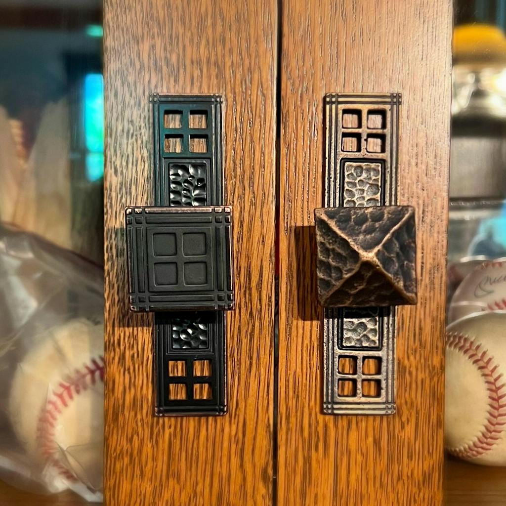 Arts & Crafts Square Cabinet Knob