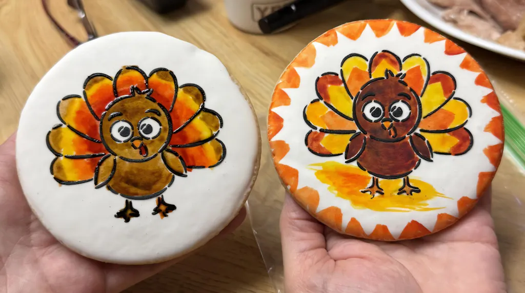 Paint-Your-Own Thanksgiving Turkey Cookies (1 Dozen) – Storybook Bakery ...