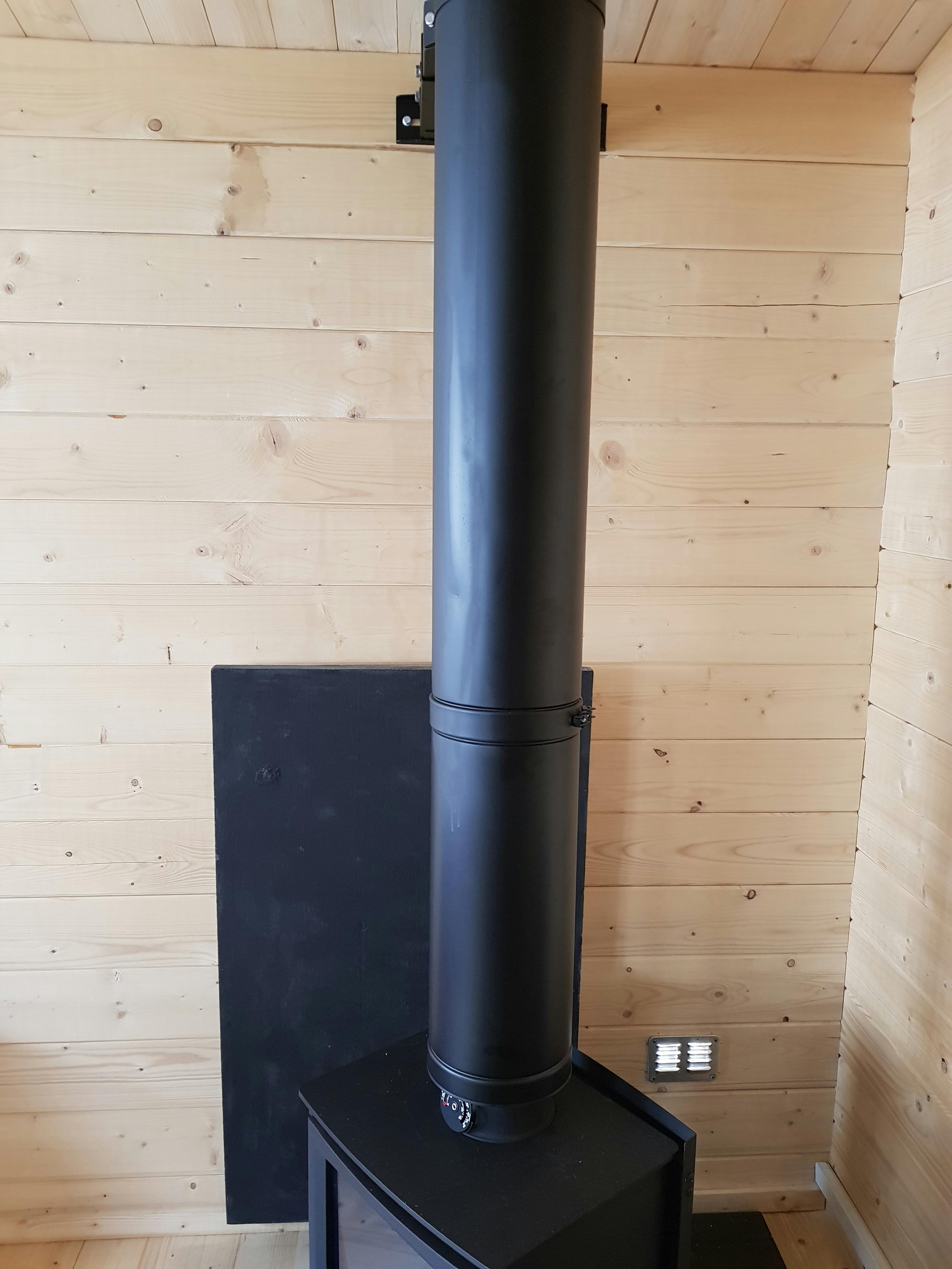 Wood burning stove in a shed 3m chimney kits (shed, garage, gazebo, ho ...
