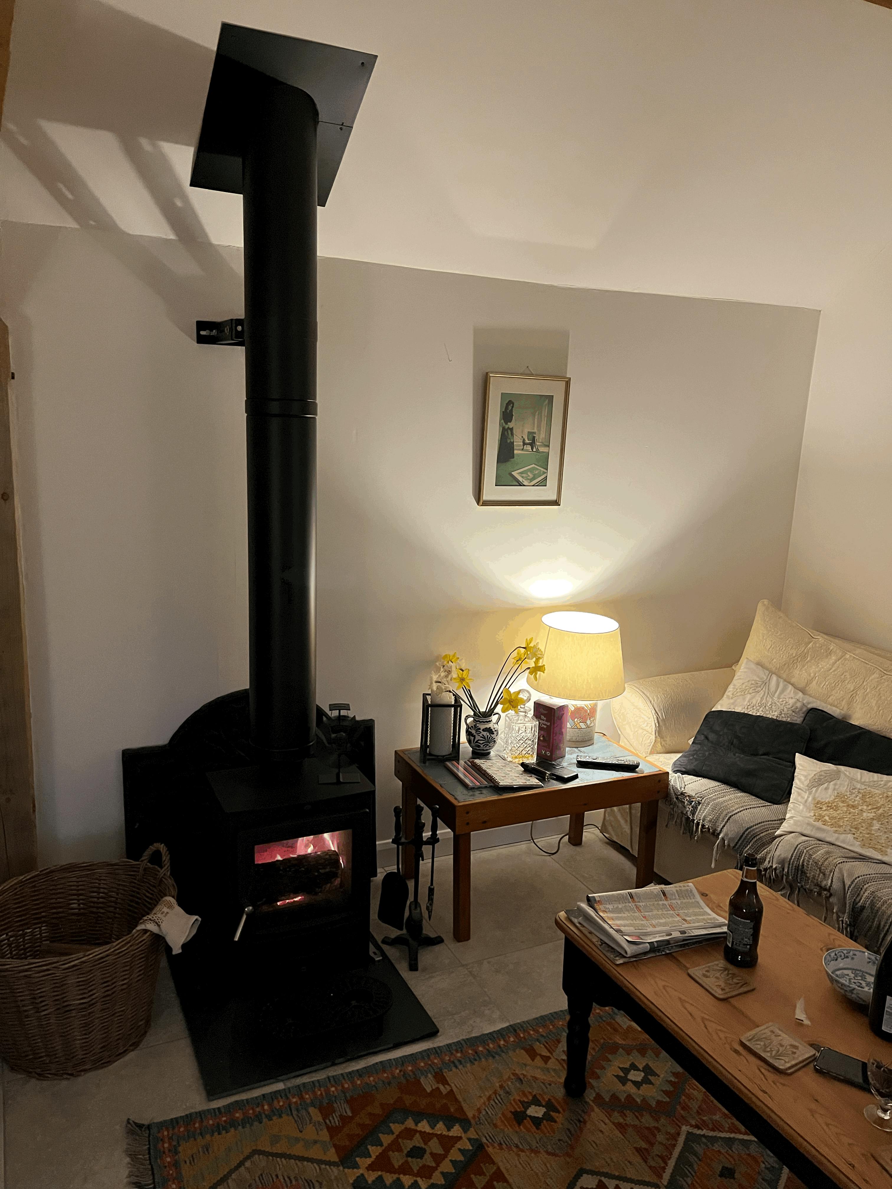 Wood burning stove shed chimney kit Duraflue DTW 2.5 Metre (shed, gara ...