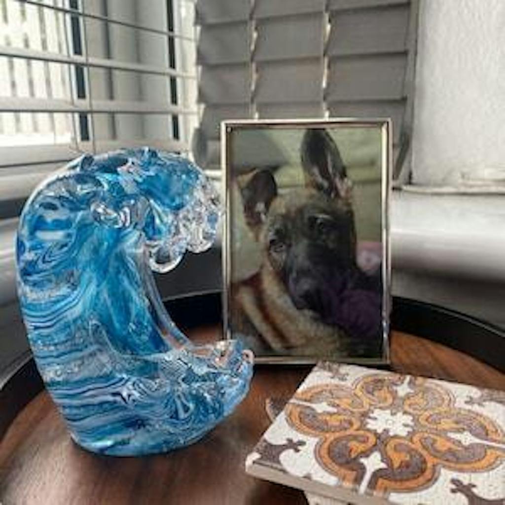 Cremation Ashes into Glass Wave Sculpture | Stuart Wiltshire Glass Ltd