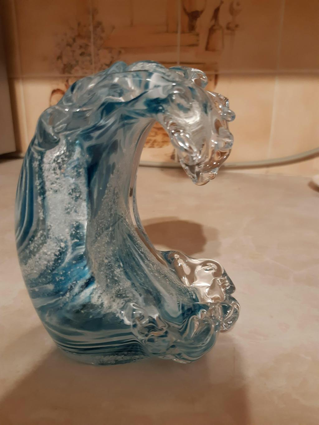 Cremation Ashes into Glass Wave Sculpture | Stuart Wiltshire Glass Ltd