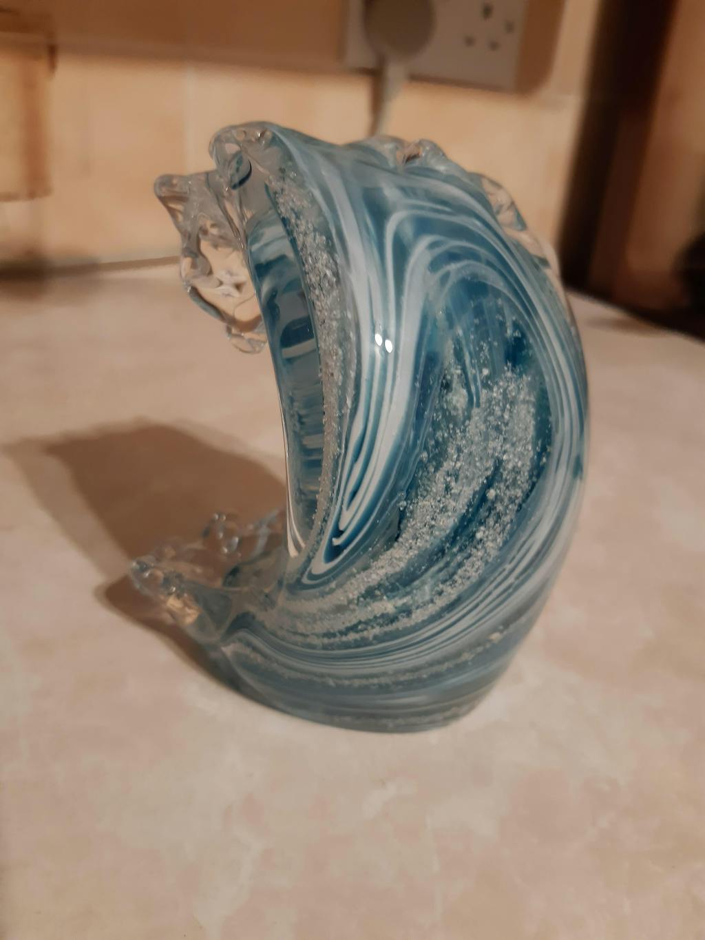 Cremation Ashes into Glass Wave Sculpture | Stuart Wiltshire Glass Ltd