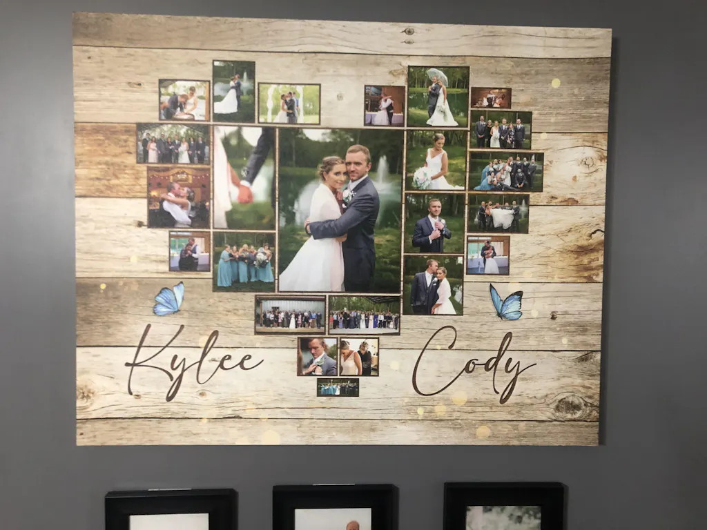 Custom Heart Photo Collage Canvas, Photo Collage Gift, Personalized ...