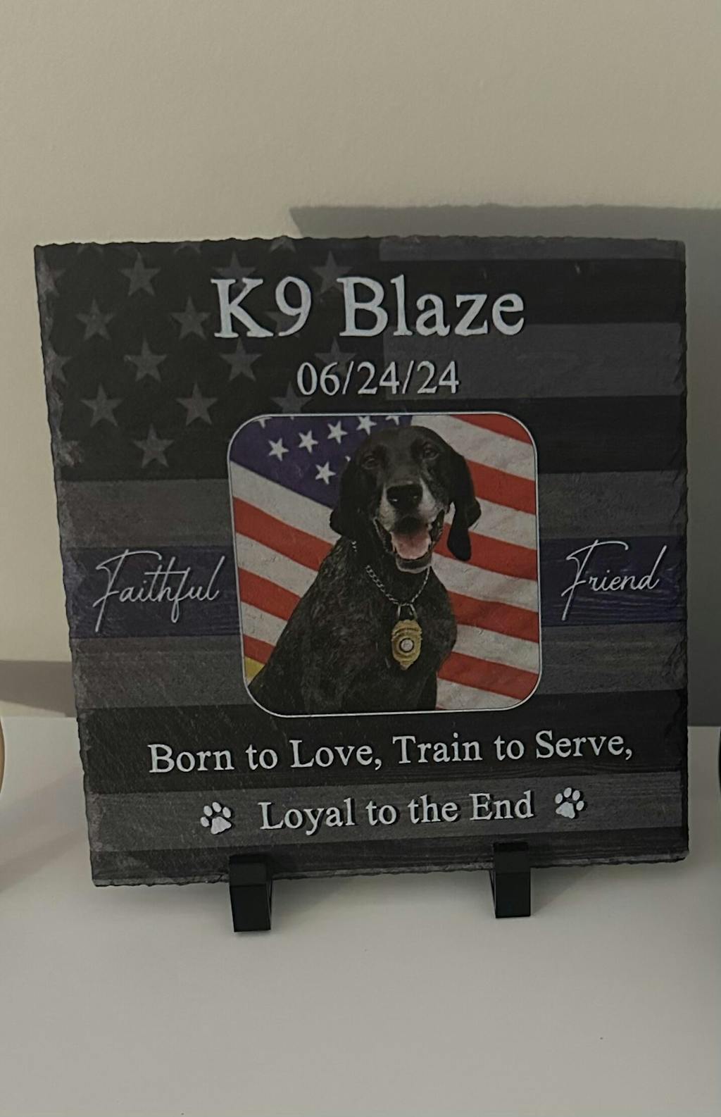 K9 Memorial Photo Slate, K9 Picture Frame, Police Dog, K9 Officer, K9 ...