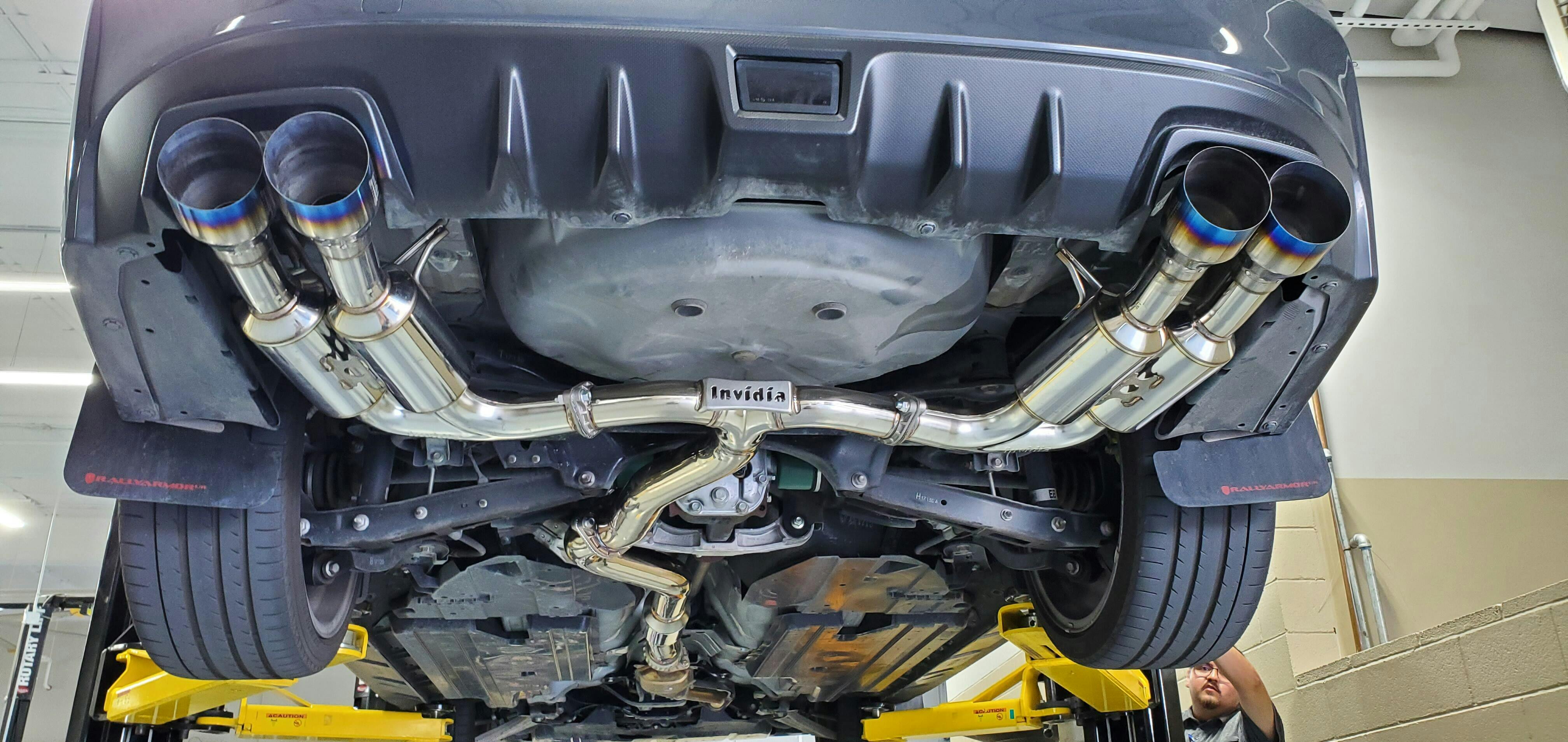 Invidia Gemini R400 Titanium Quad Tip Exhaust 2015-2021 WRX / 2015-2021 ...