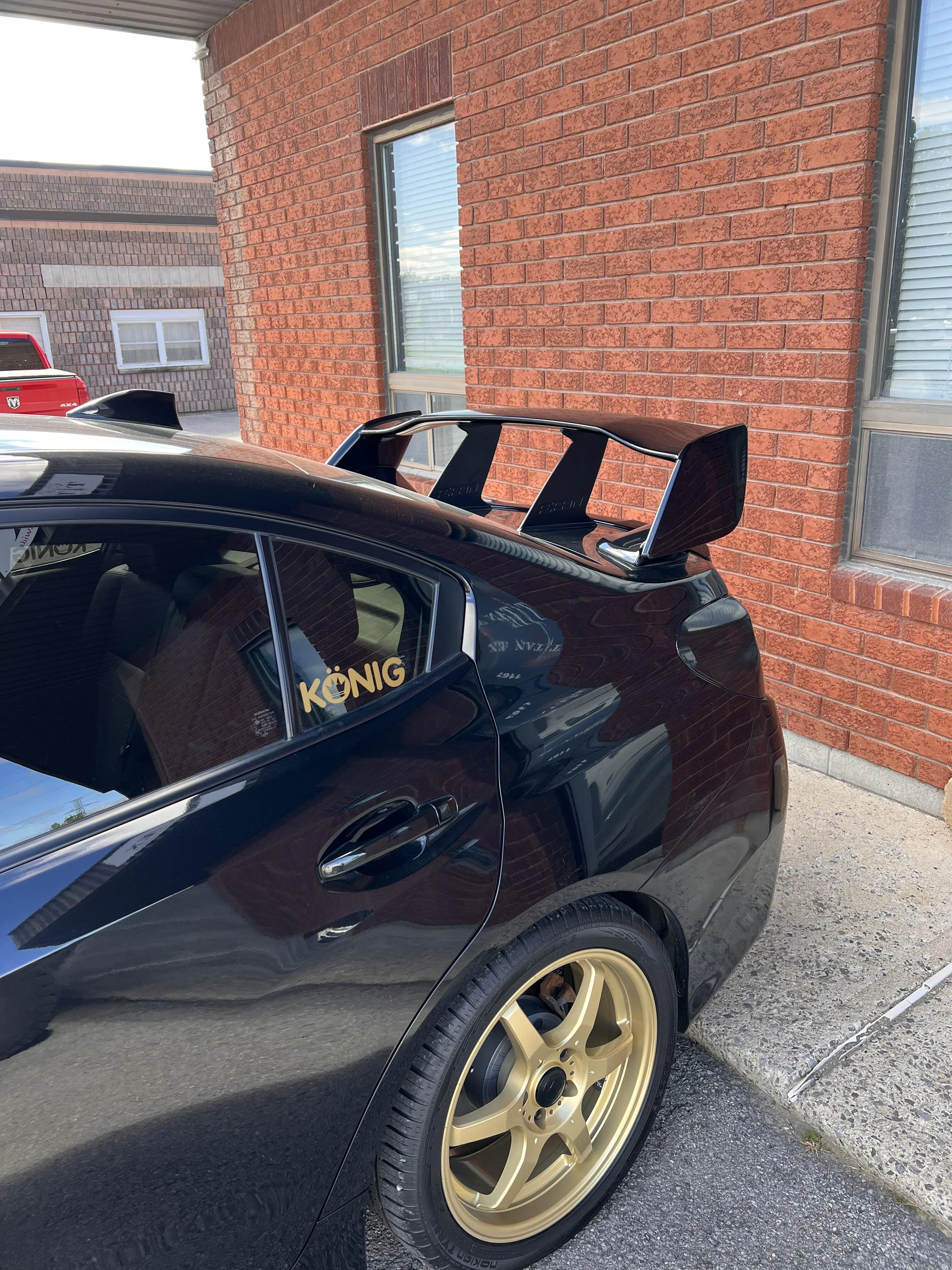 Perrin Wing Stabilizer Black 2015-2021 WRX / 2015-2021 STI - Subimods.com