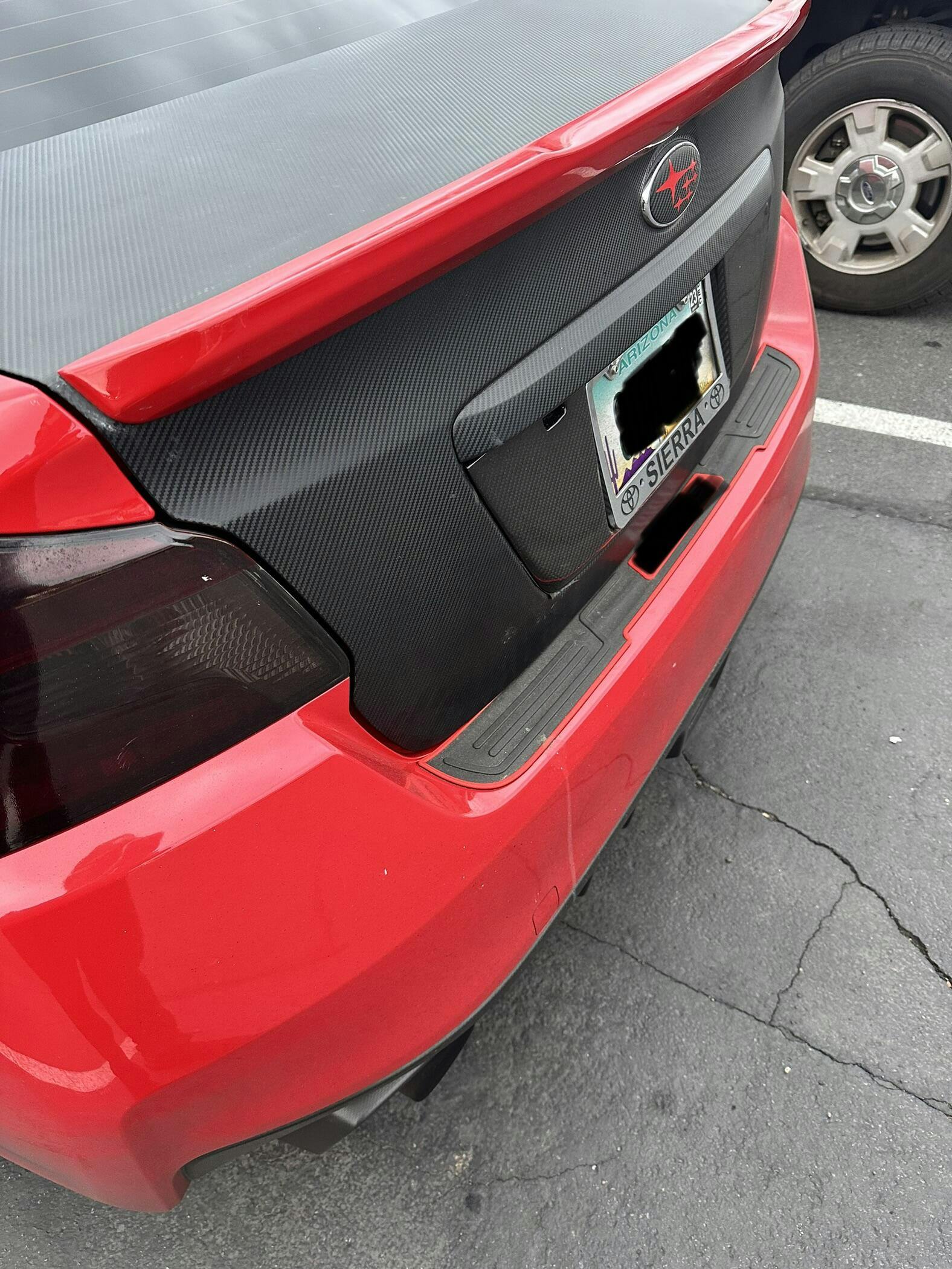 APR Carbon Fiber License Plate Backing 2015-2021 WRX / 2015-2021 STI ...