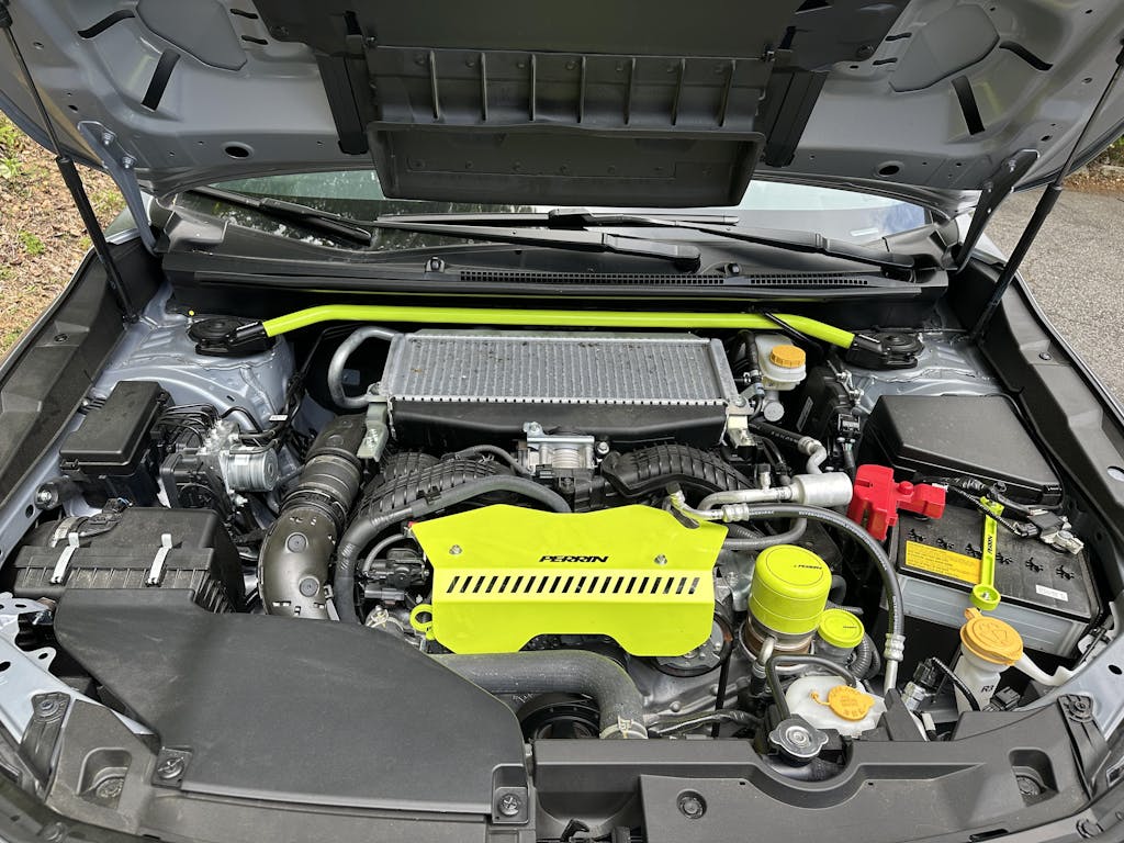 Perrin Neon Yellow Front Strut Tower Bar 2022-2024 WRX - Subimods.com