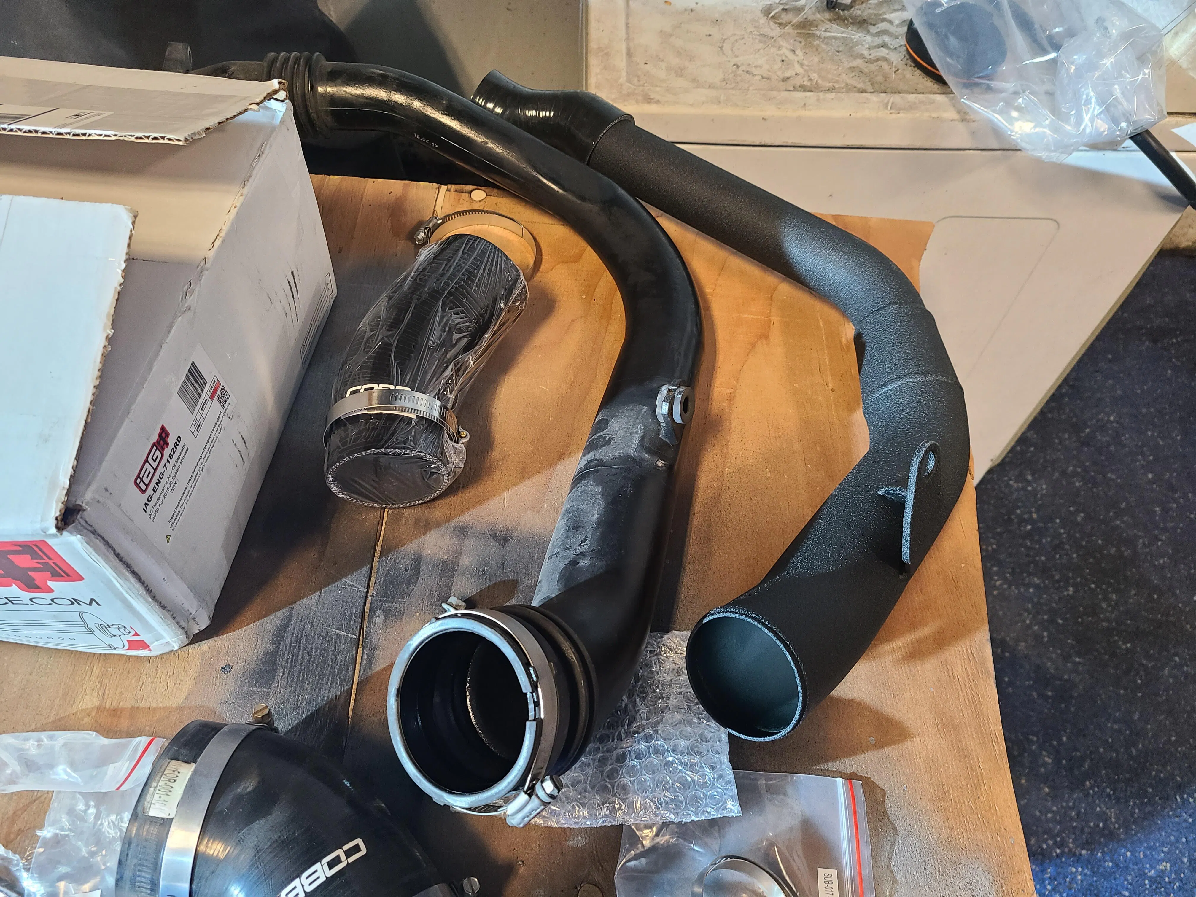 Cobb Charge Pipe Black 2015-2021 WRX - Subimods.com