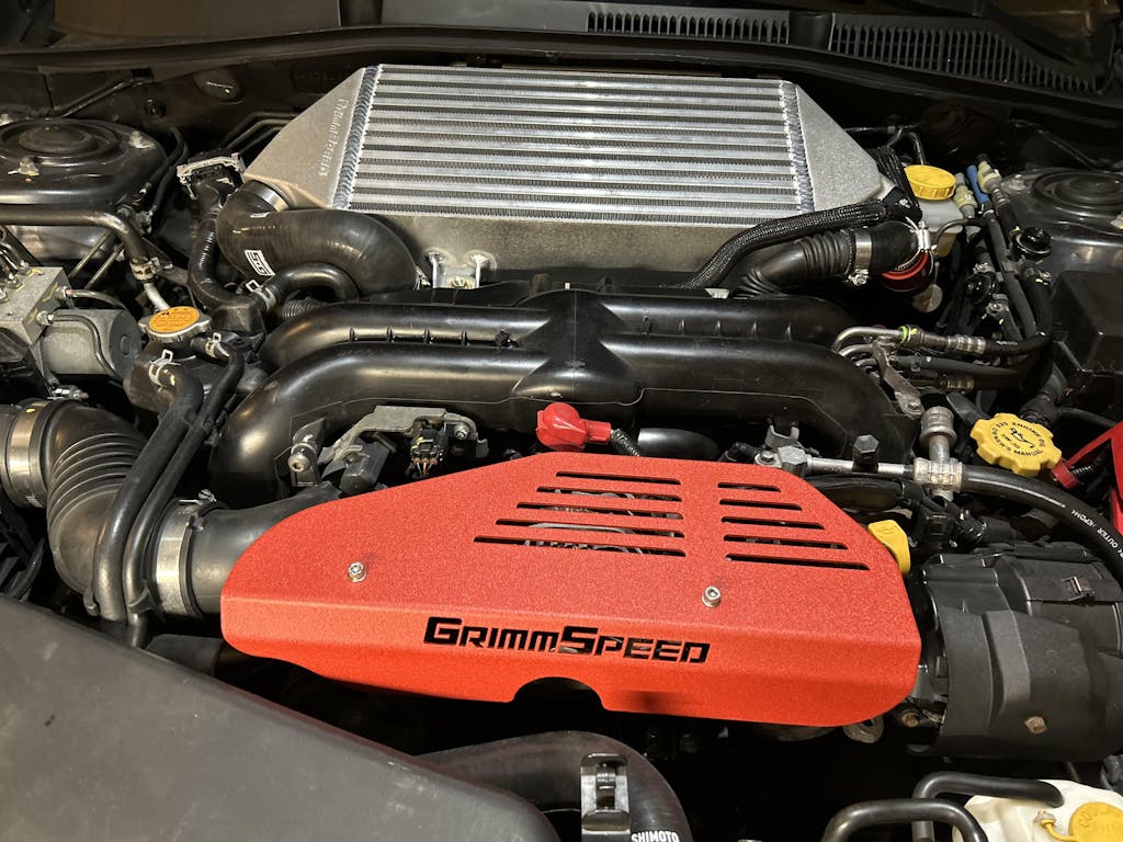 GrimmSpeed Alternator Cover Red for Subaru WRX STI | Subimod — Subimods.com