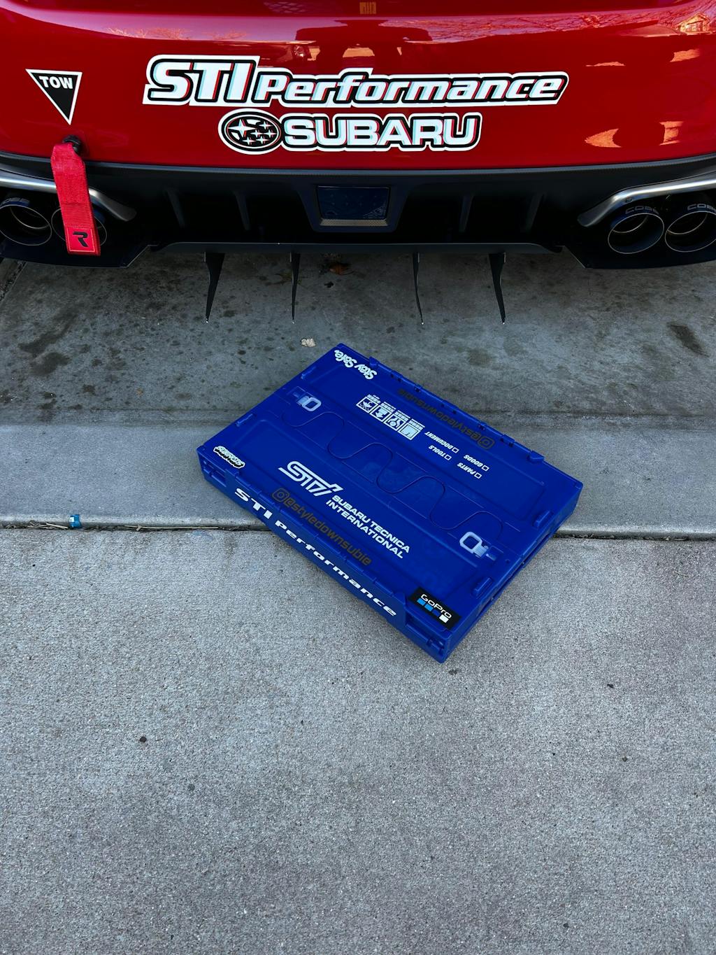 Subaru JDM Folding Container Medium Blue - Subimods.com