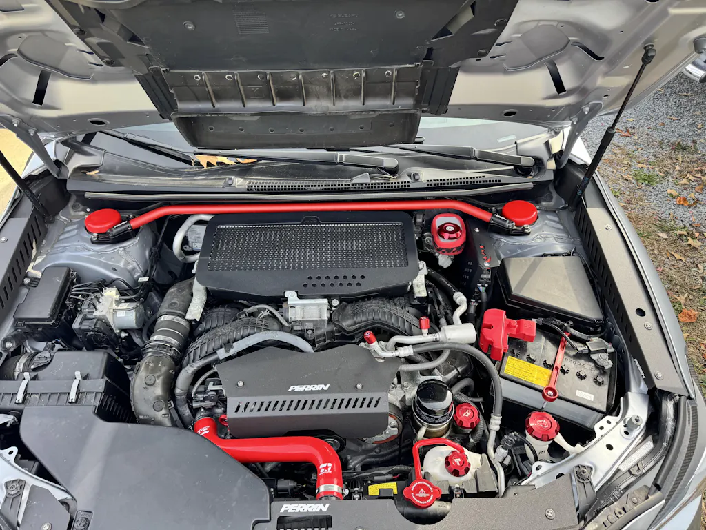 SMY Top Mount Intercooler Cover V2 Wrinkle Black WRX 22-25 — Subimods.com