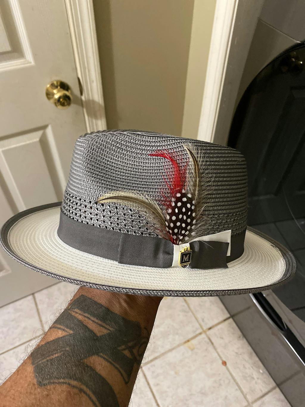 Pelican Collection: Montique Mauve Fedora Hat with Two-Tone Ribbon and ...