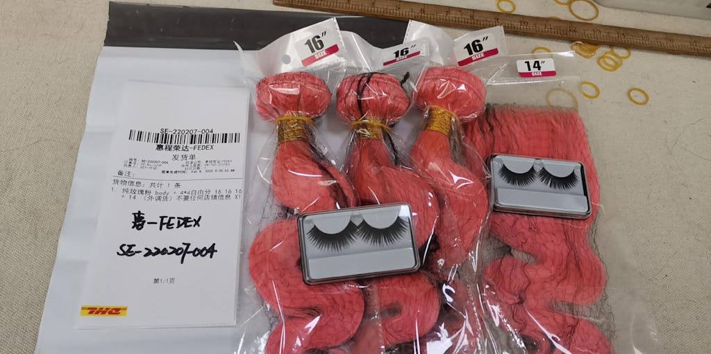 SULMY Pink Bundles With Closure Straight Light Pink Hair Weave With Cl