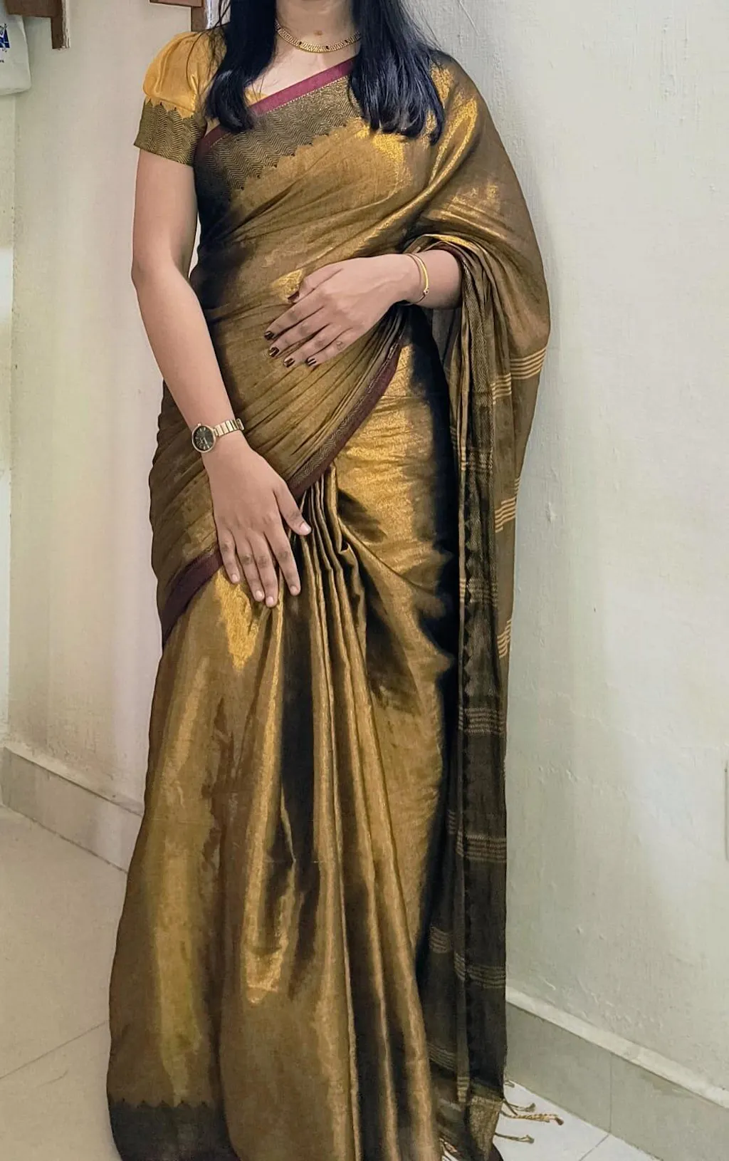 Himari - Ajrakh dress with sleeves