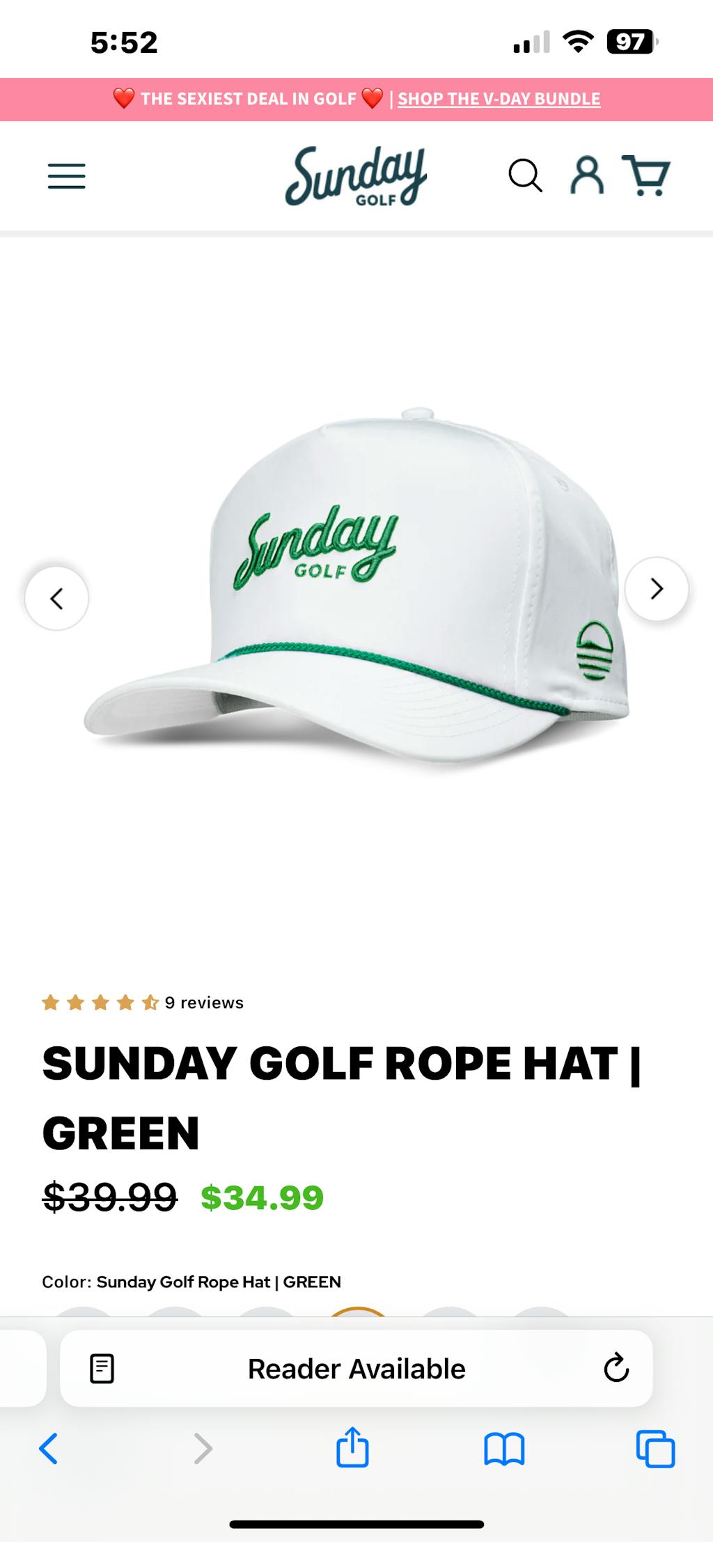 Golf Rope Hat - White & Navy | Sunday Golf