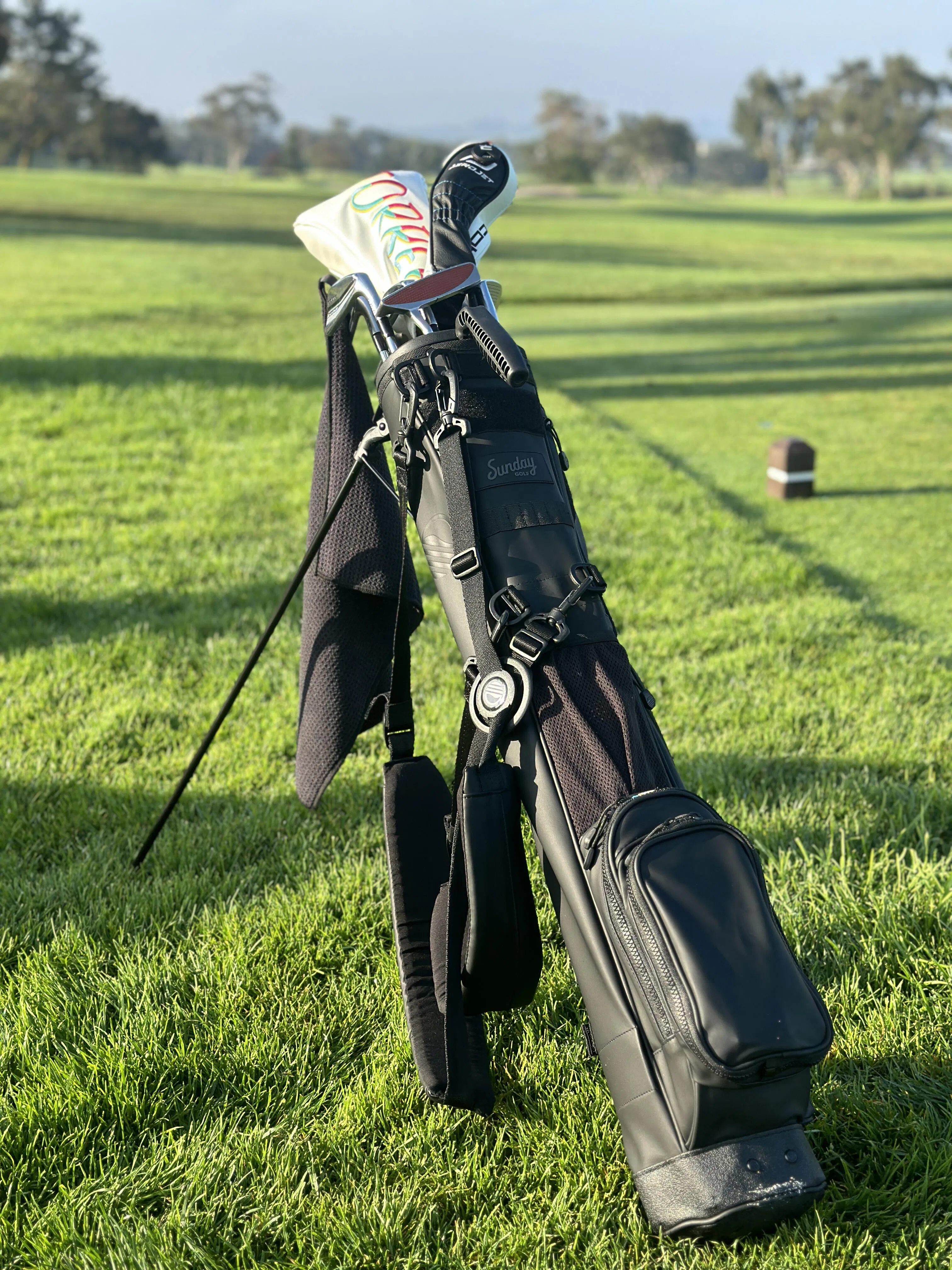 Ryder S-Class | Cream Leather Lightweight Stand Bag – Sunday Golf