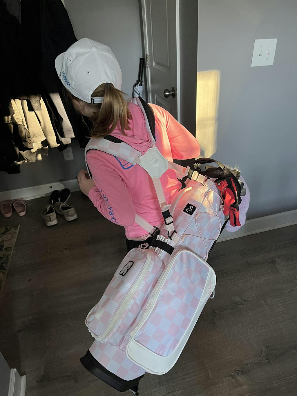 Recess Kids Golf Bag | Pink/White Checker – Sunday Golf