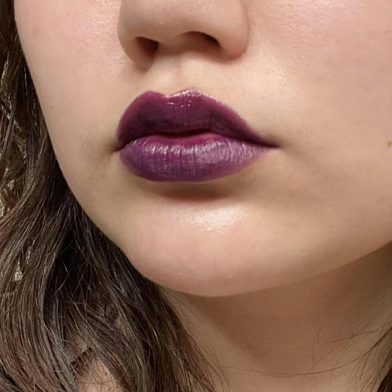 Dark Purple Lip Stain Sunset Makeup