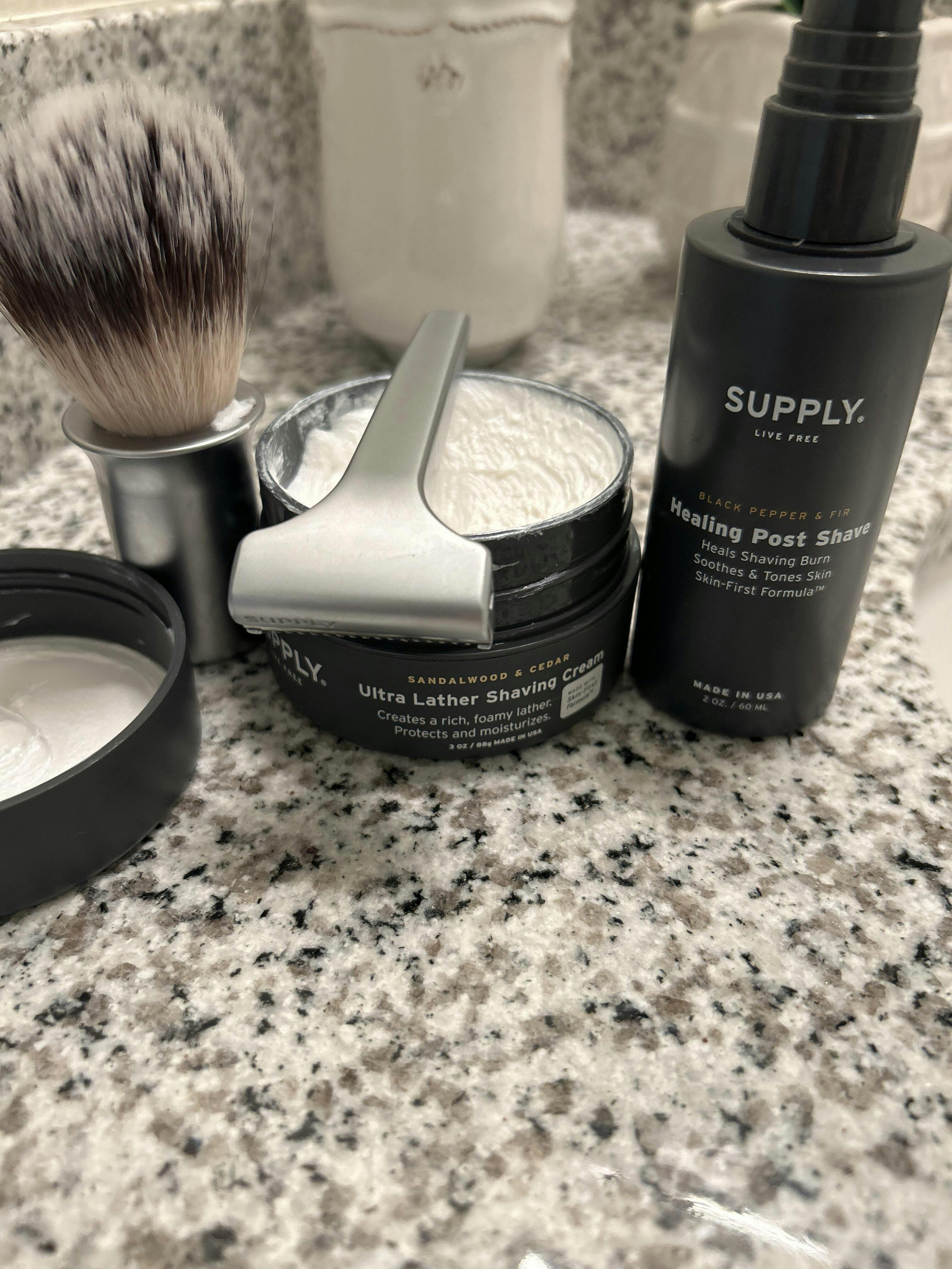 SUPPLY Ultra Lather Shaving Cream - 100% Natural, Premium Ingredients ...