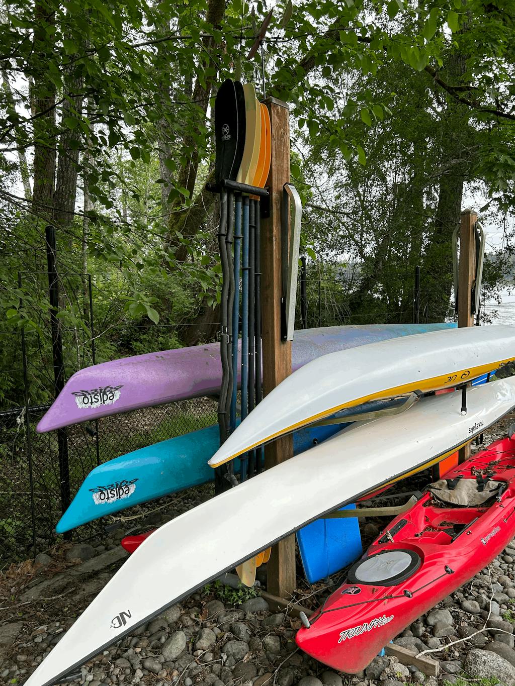 Suspenz | Paddle Rack Storage for Kayak Canoe SUP - 2 Paddle Rack - Suspenz
