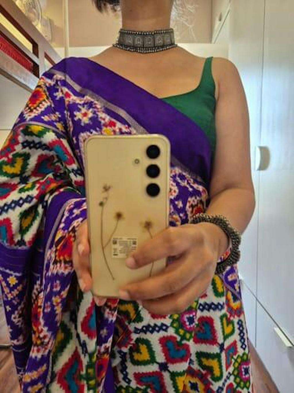 Art Silk Padded Sleeveless Blouse In Green|Hara Basic|Suta