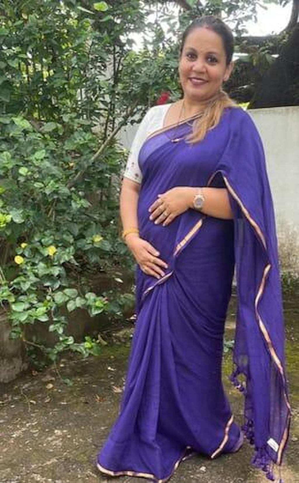 Purple Mulmul Cotton Soft Saree With Zari|Aasmani Fiza|Suta