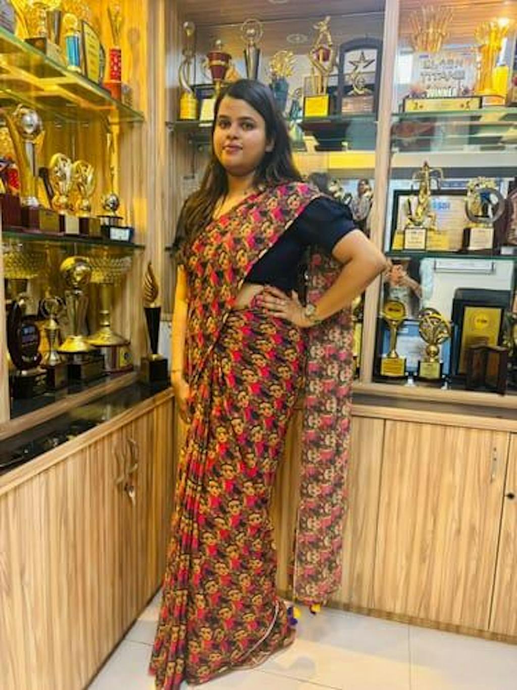 Cotton Quirky Printed Multicolour Saree|Fabulous Frieda|Suta