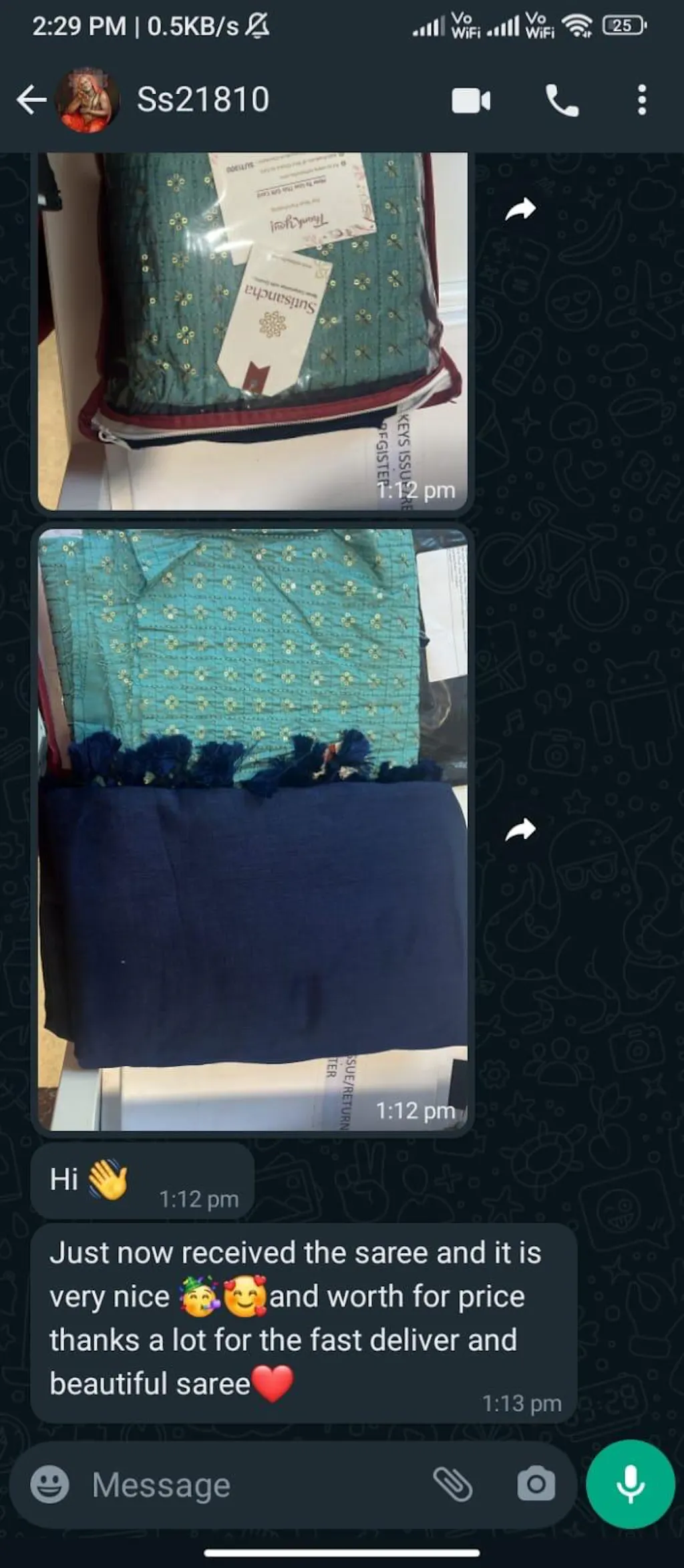 Sutisancha Navyblue Handloom Cotton Saree with Designer Blouse