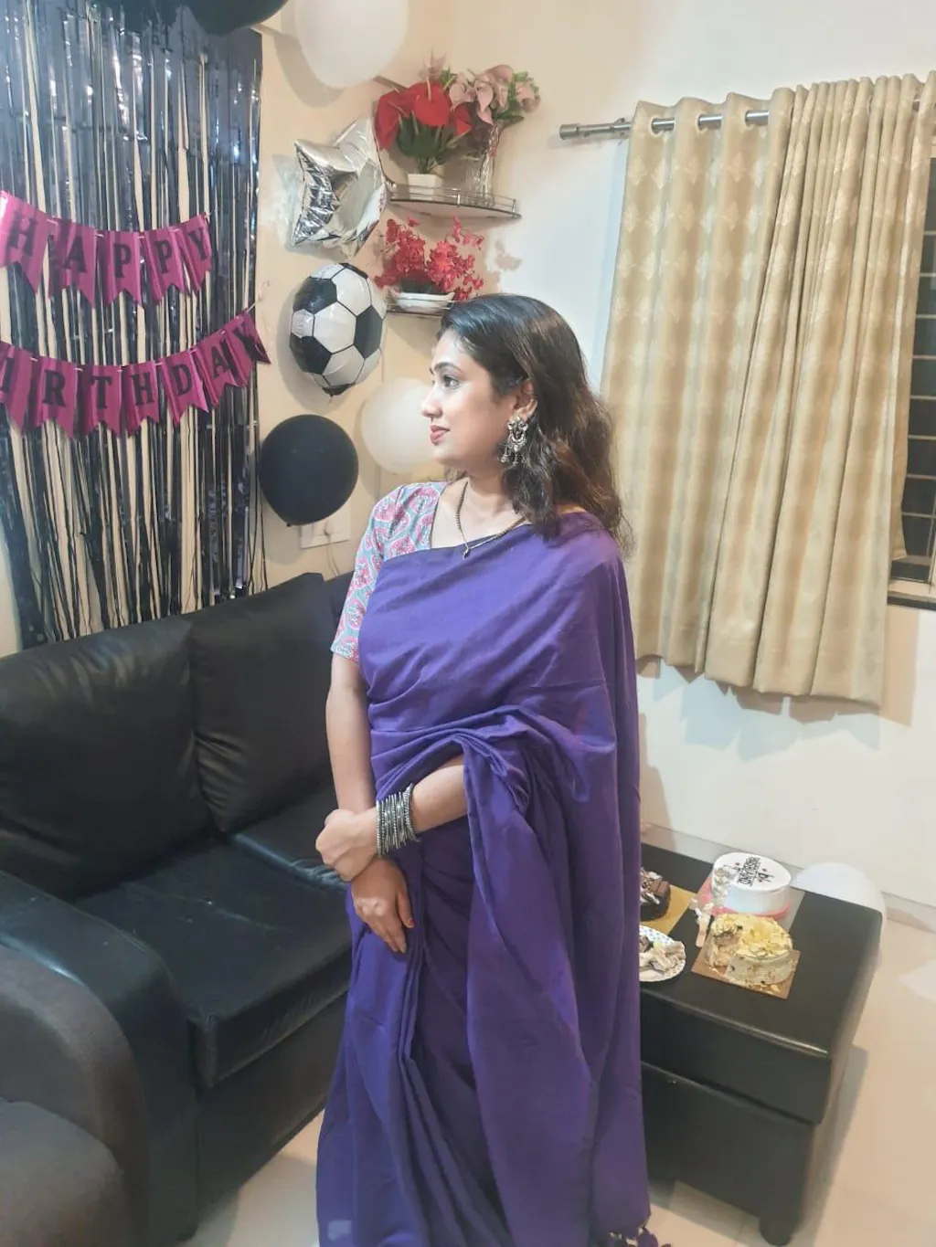 Sutisancha Navyblue Khadi Saree with designer Blouse