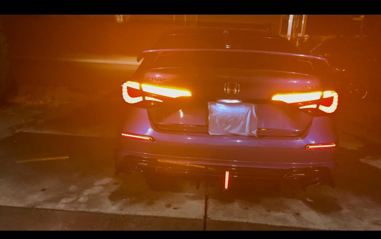 SWA 2022-2024 11th Gen Civic Sedan 2Pcs Rear Reflector LED Bumper Sequ ...