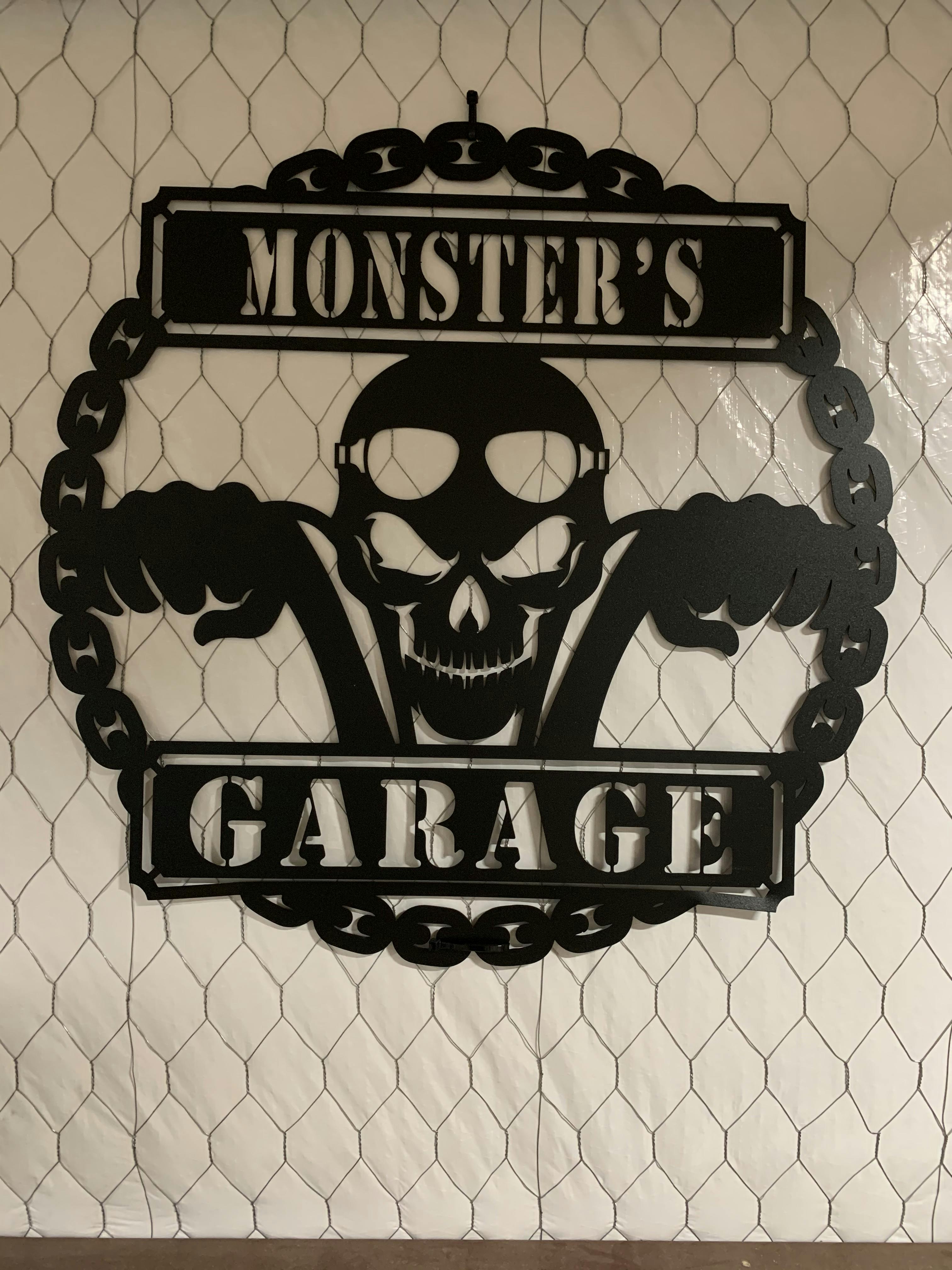 PERSONALIZED Biker Skull Garage Metal Sign (🇺🇸USA Made) – Sweet Ride